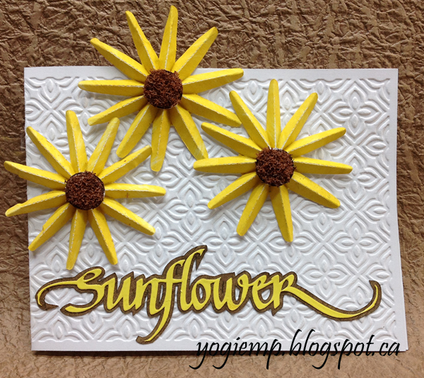 Art with Yogi: MC July/16 - Daisy Rosettes - Sunflower - You Make Me Smile