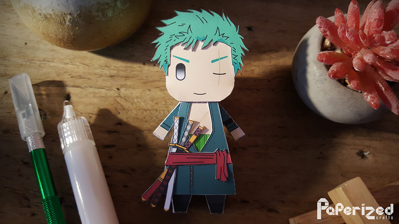 One Piece: Roronoa Zoro Papercraft | Paperized Crafts