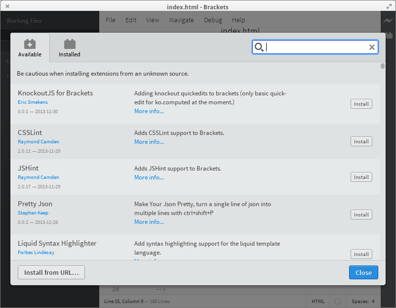 Brackets Uno De Los Mejores Editores Html Js Css Para Linux Mac Y