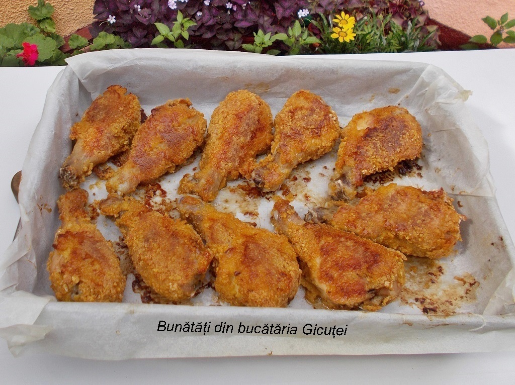 Ciocanele de pui si ciuperci cu vin si usturoi la cuptor - Bunătăți din ...