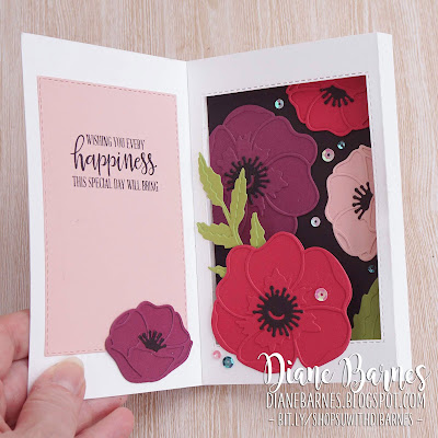 colour me happy: Poppy shadow box birthday card