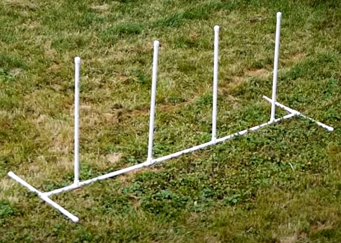 How can you build a dog agility course for under $50?