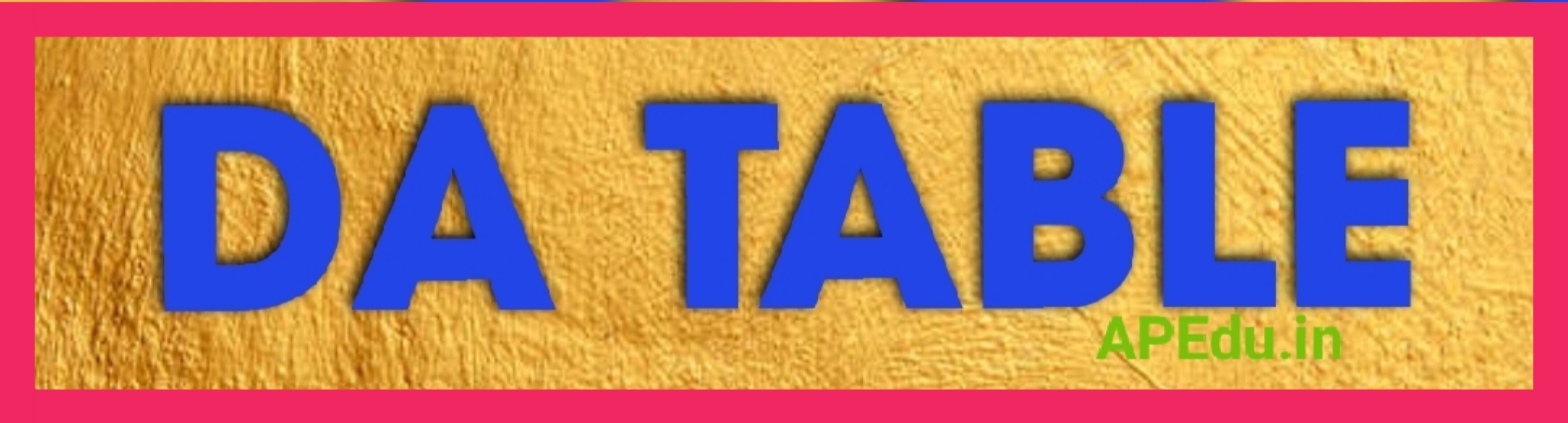 DA TABLE - APEdu