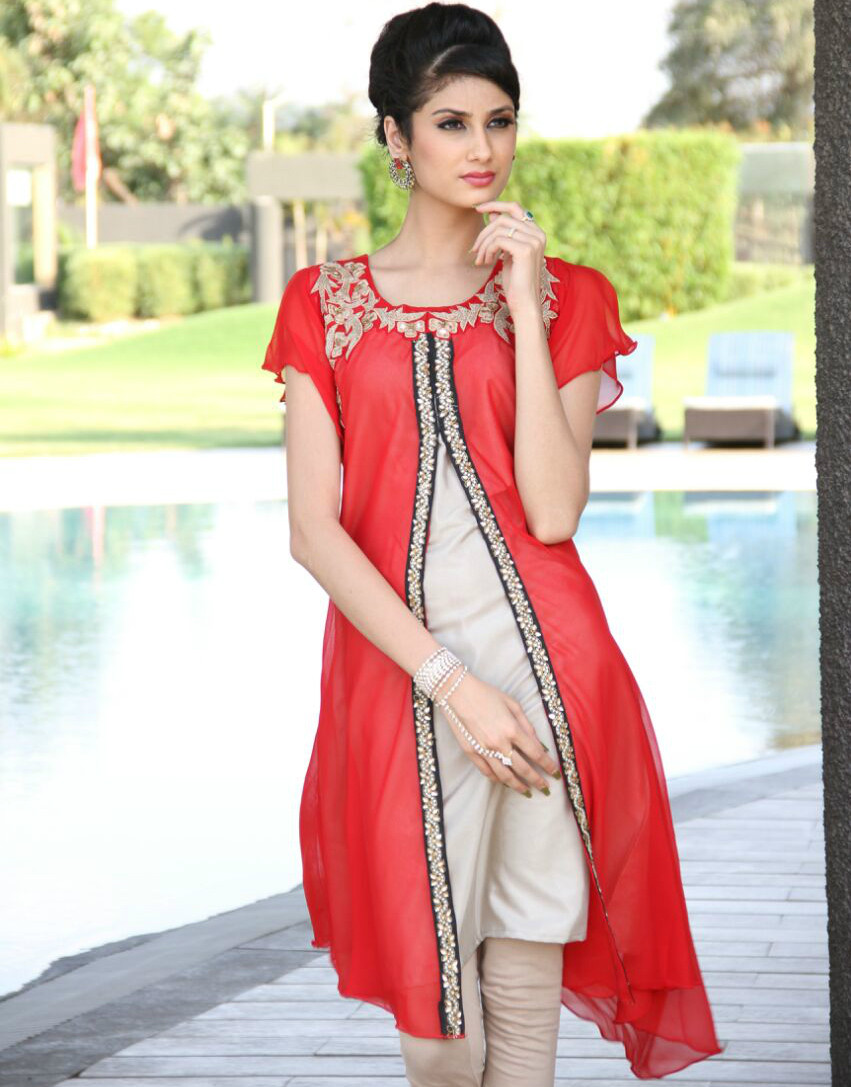 Latest Design of Georgette Kurtis ~ All Fashion Tipz | Latest Pakistani ...