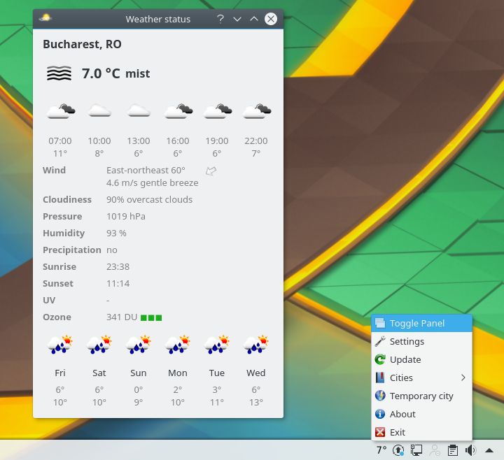 Meteo Qt Is A Nice Qt5 Weather Tray Application ~ Web Upd8: Ubuntu ...