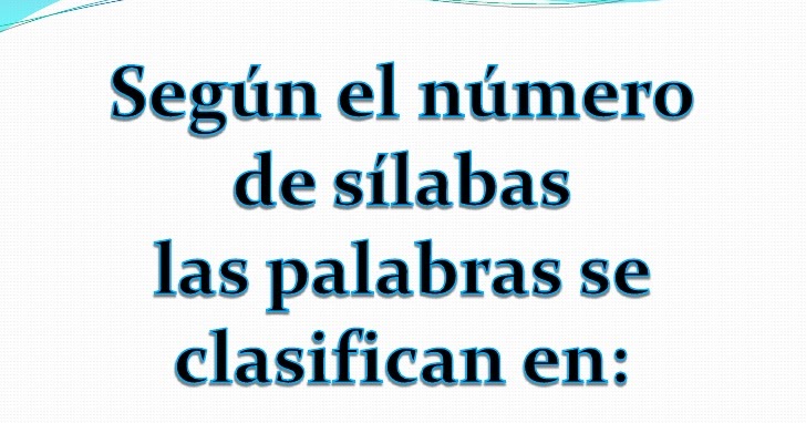Como Se Dividen Las Palabras Por Silabas - Uno