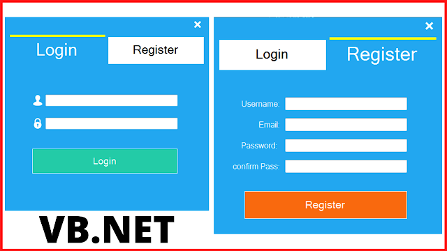 VB.Net - Login And Register Form Design - C#, JAVA,PHP, Programming ...