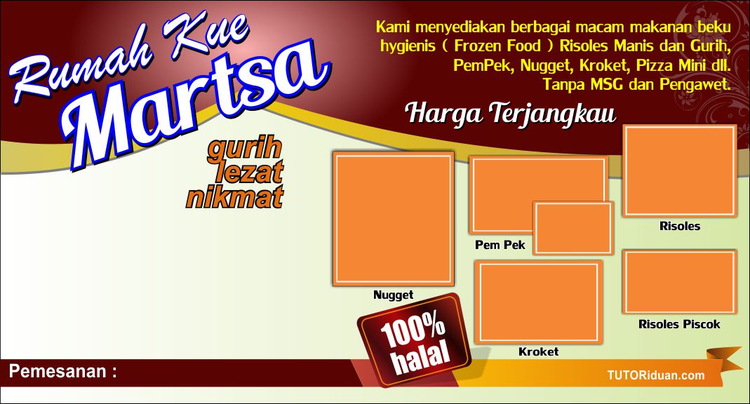 Desain Banner Usaha Kuliner Format CorelDraw (Free CDR) - TUTORiduan.com