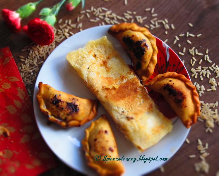 Spice and Curry: Dudh Puli Pithe and it snowed