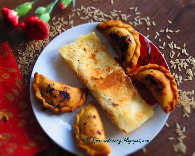 Spice and Curry: Dudh Puli Pithe and it snowed