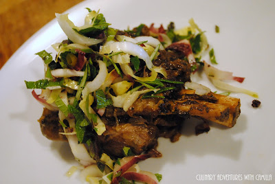 Braised Boar Shanks With Bitter Herb Salad + Vacqueyras Beaumirail for ...