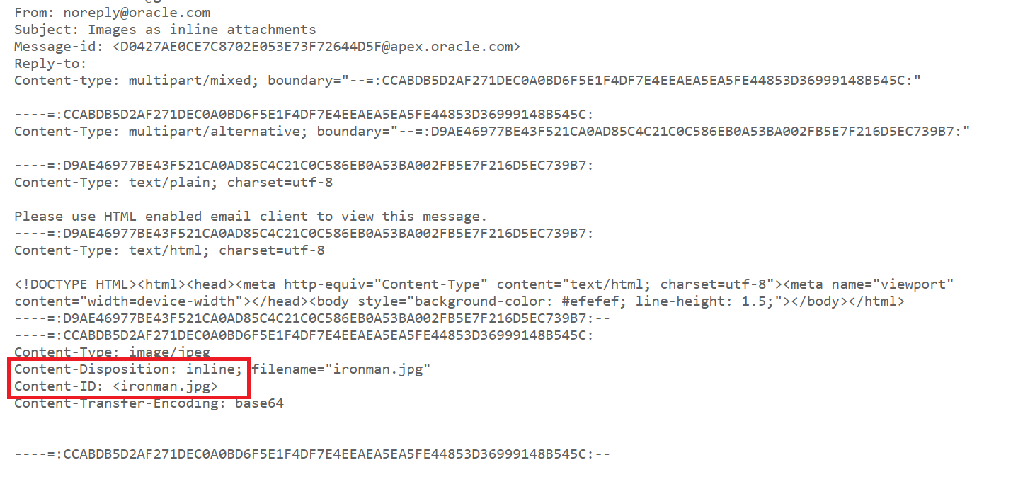 Inline Attachments For Oracle Apex Emails