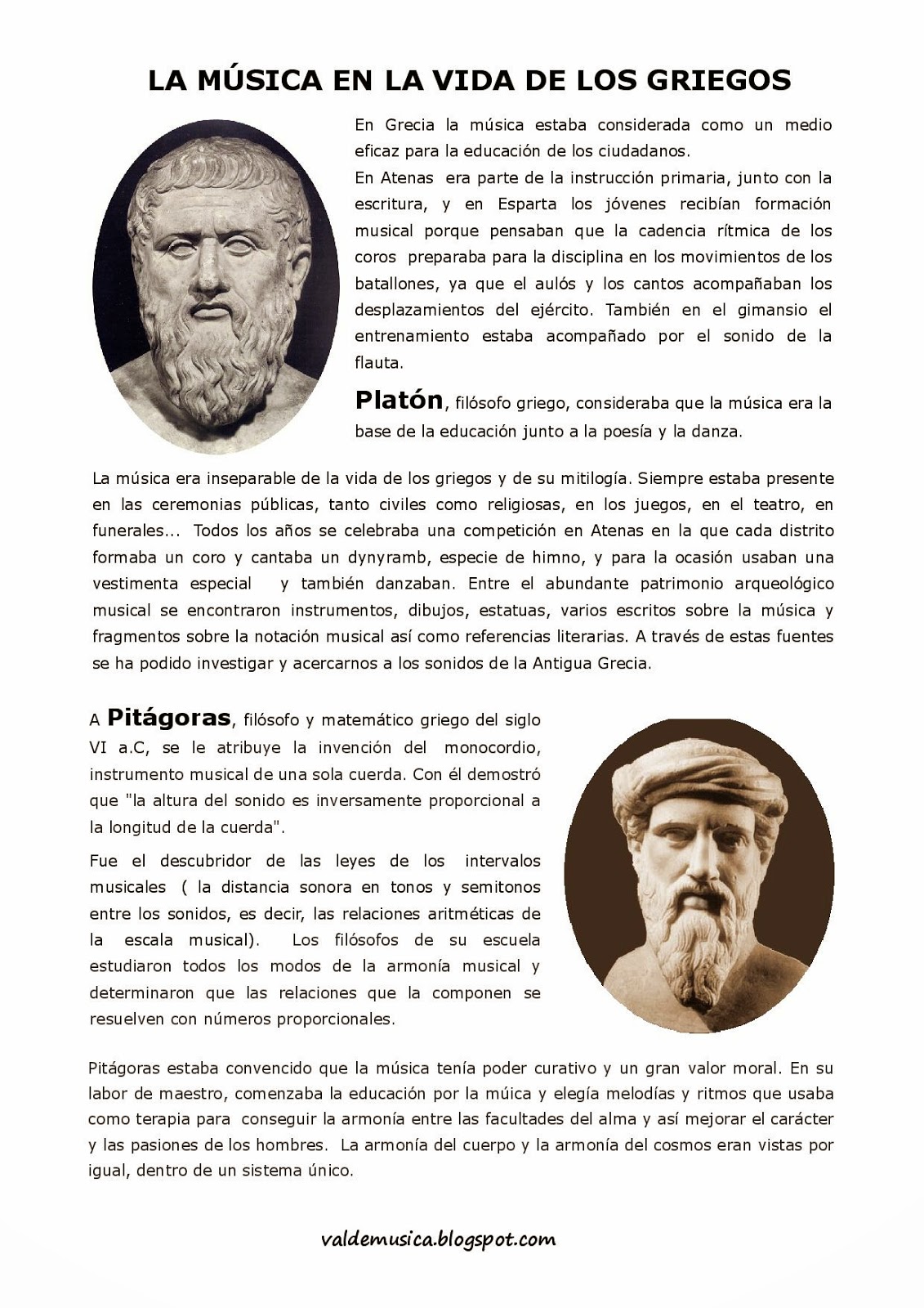 VALDEMÚSICA: LA MÚSICA EN LA ANTIGUA GRECIA