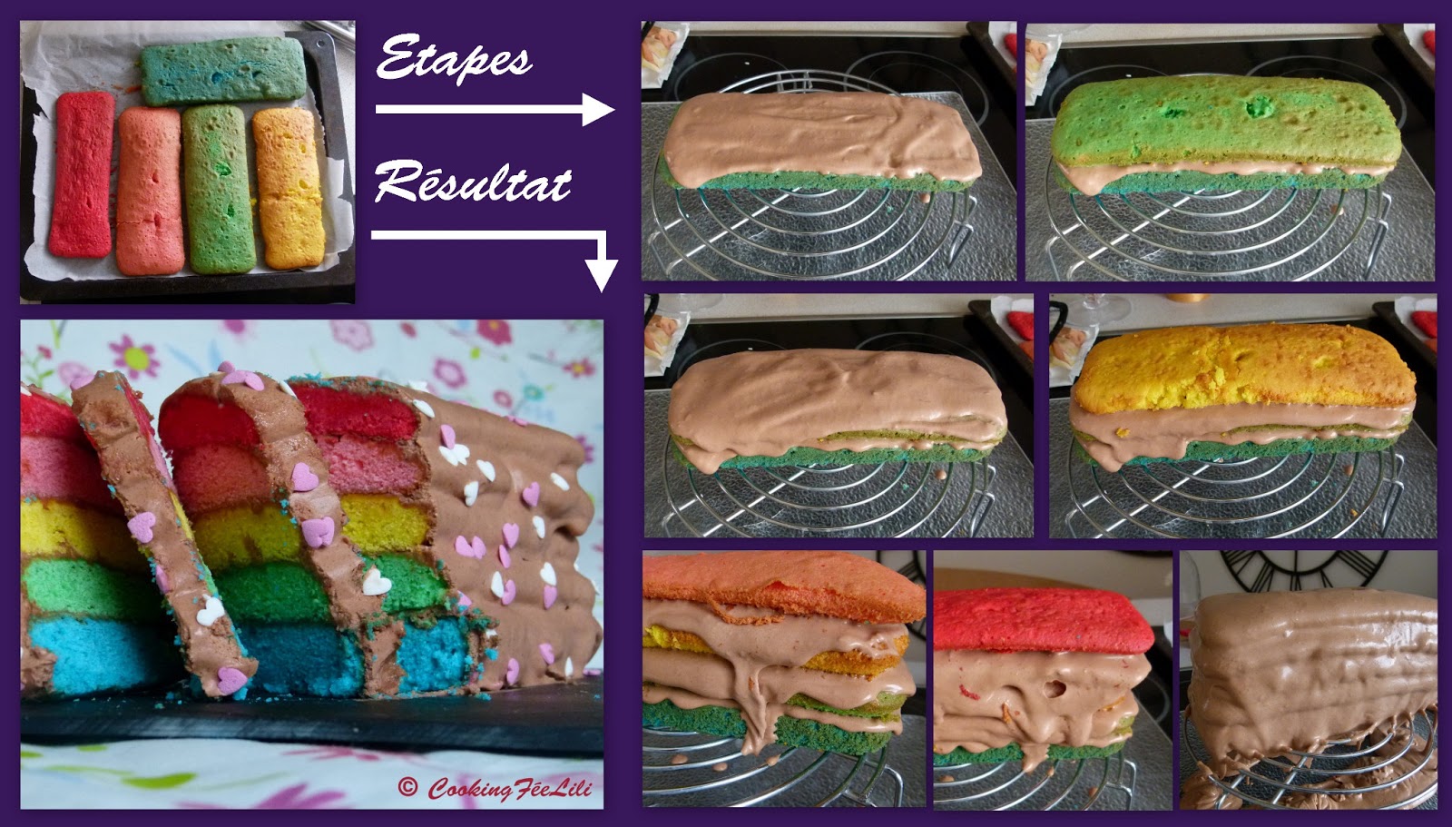 Cooking Fée Lili: Rainbow Quatre-quarts au Nutella