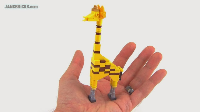 LEGO Giraffe version 3, and an African Forest Buffalo MOC