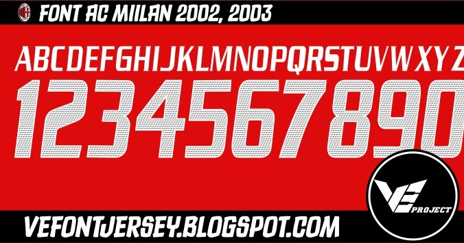 FONT AC MILAN 2002 2003 ~ font football and design