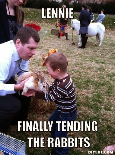 Lennie, Finally tending the rabbits | Gags and Giggles