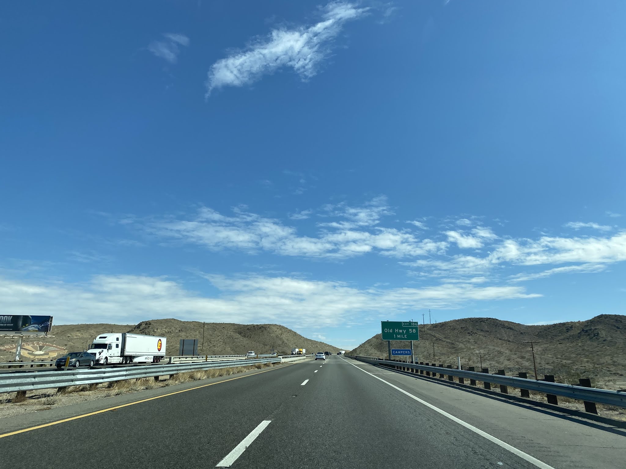 Interstate 15; the Mojave Freeway from Barstow to the Nevada State Line