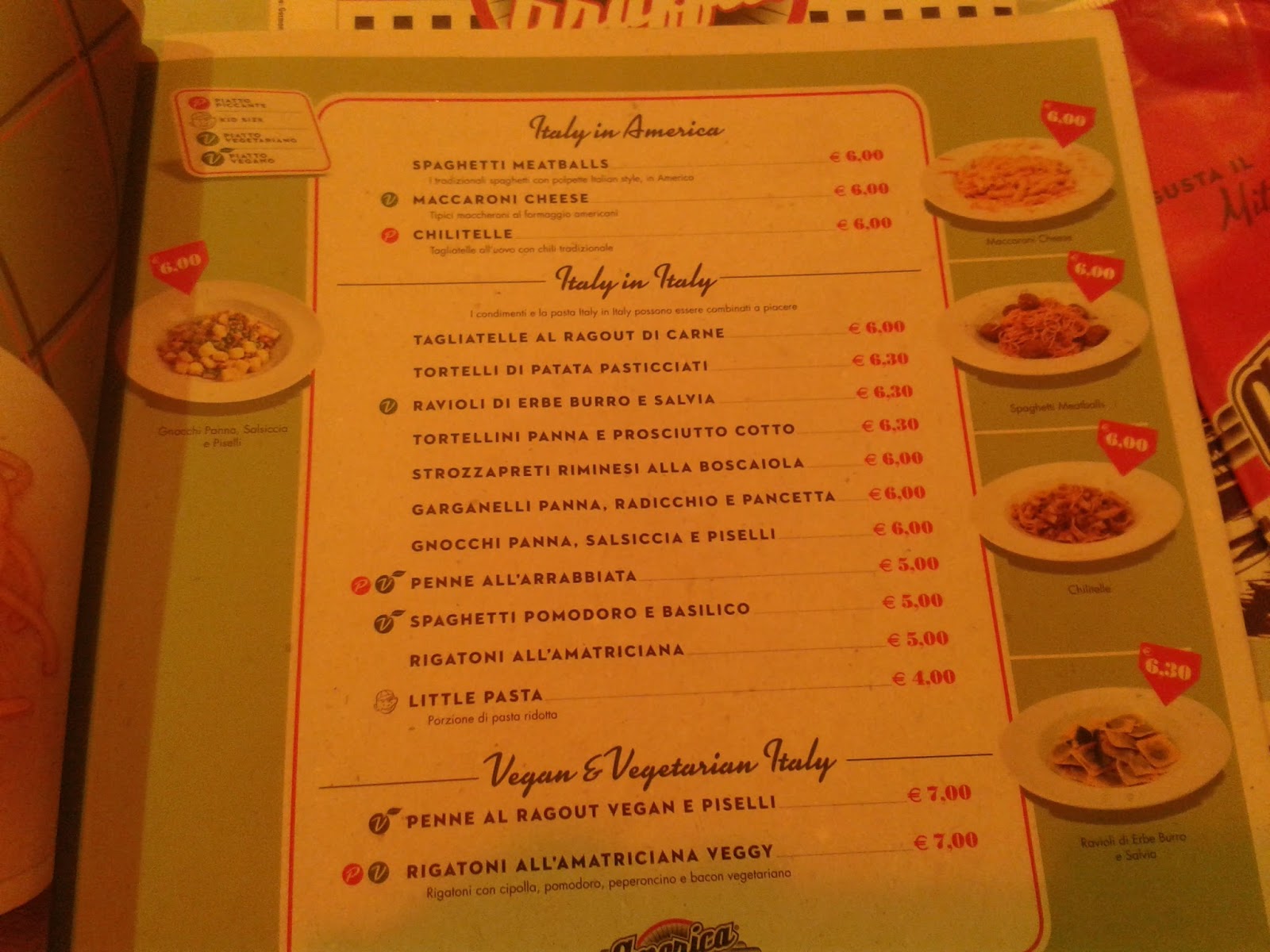 Menu e Prezzi: Menu della Catena di ristoranti America Graffiti ...