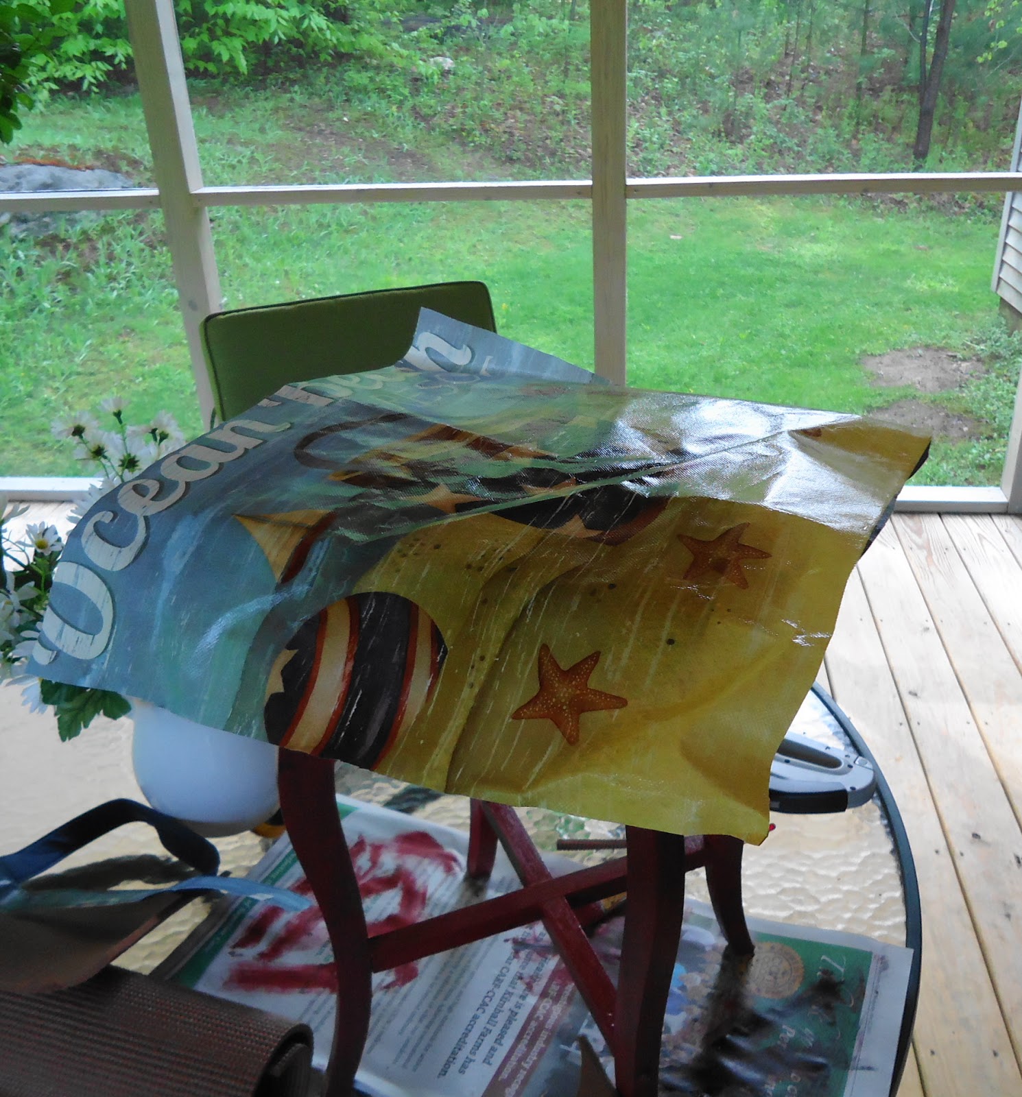 On Ashmere Lake: Make a table or seat out of reusable bags