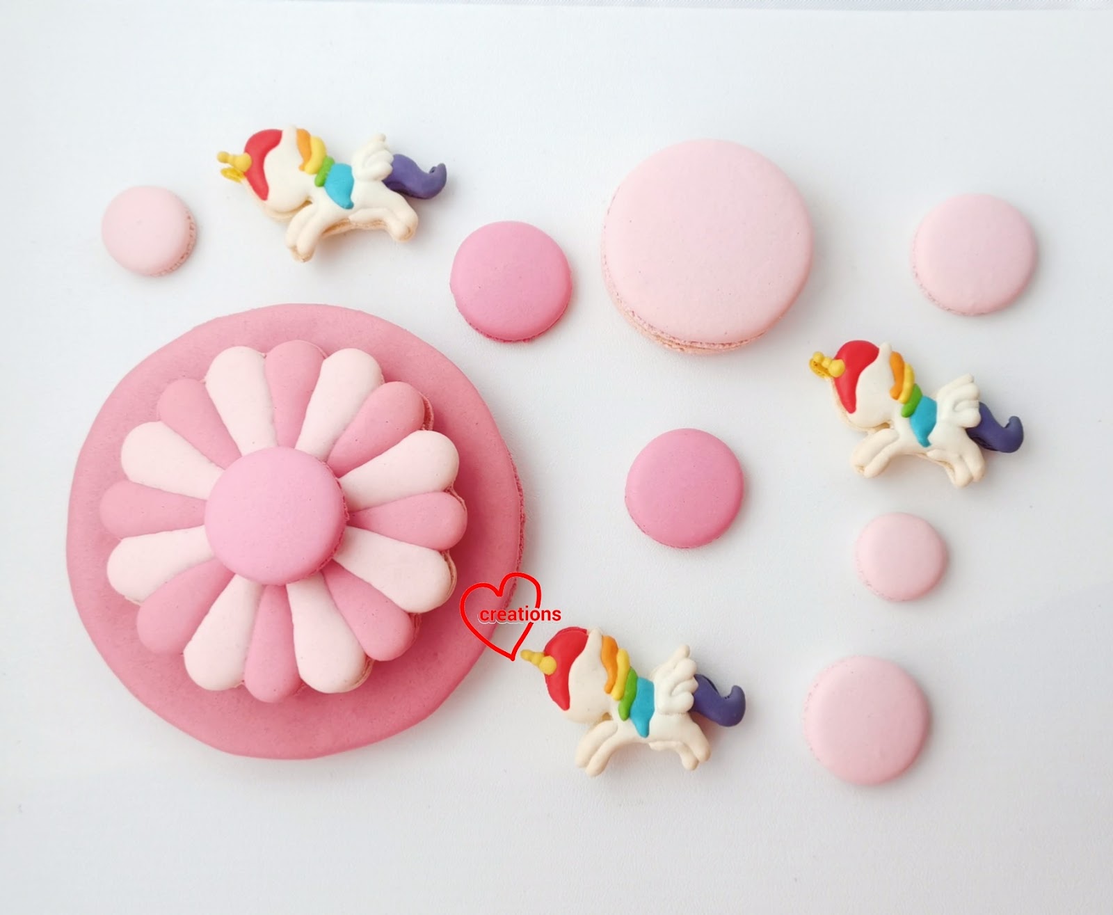 Loving Creations for You: Rainbow Unicorn Macaron Carousel on Chocolate ...