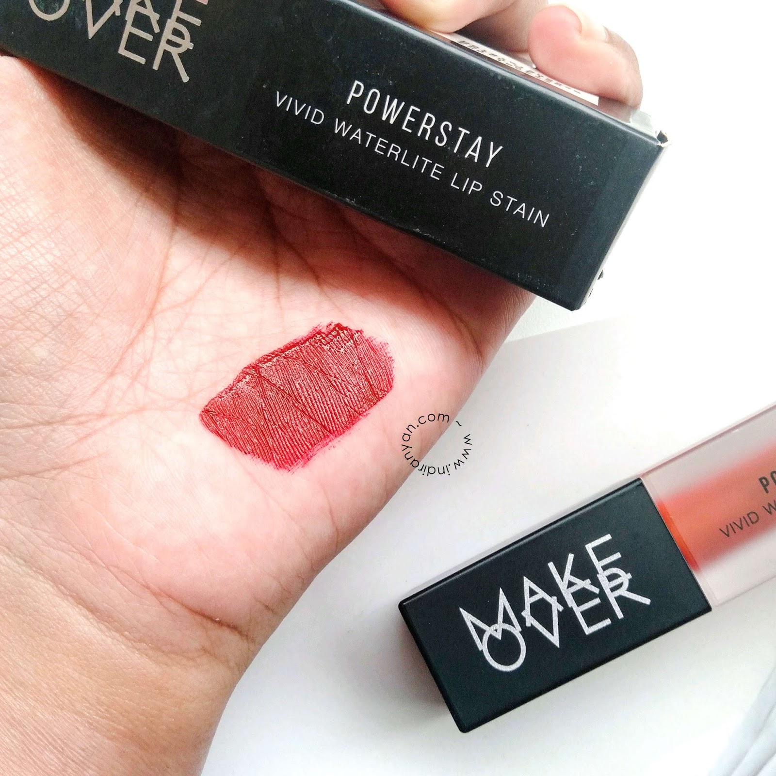 Make Over Powerstay Vivid Waterlite Lip Stain Review | What Indira Loves