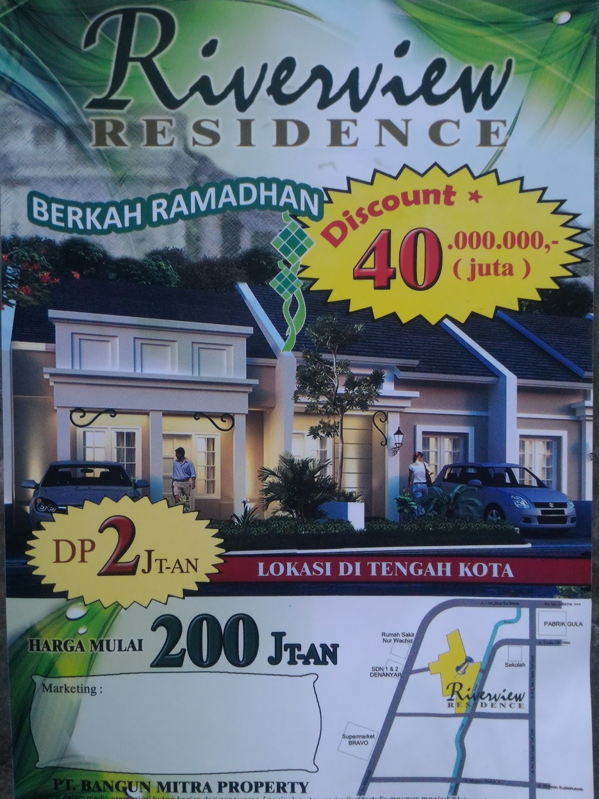 Perumahan tengah kota River View Residence Jombang: Rumah Murah di River View Residence Jombang