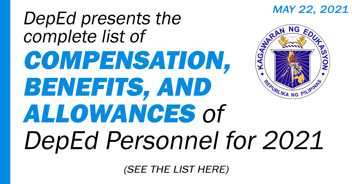 Complete List of Compensation, Benefits and Allowances of DepEd ...
