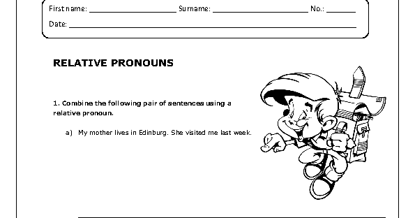Relative Pronouns | My English Printable Worksheets