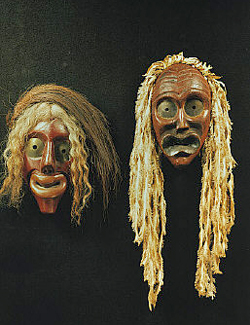 thefuzzysasquatch: More False Face masks from the Iroquois
