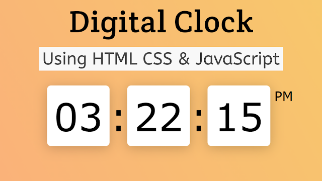 Digital Clock Using HTML, CSS and JavaScript || Coding Power