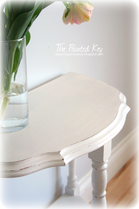 The Painted Key: Small Half-round Side Table