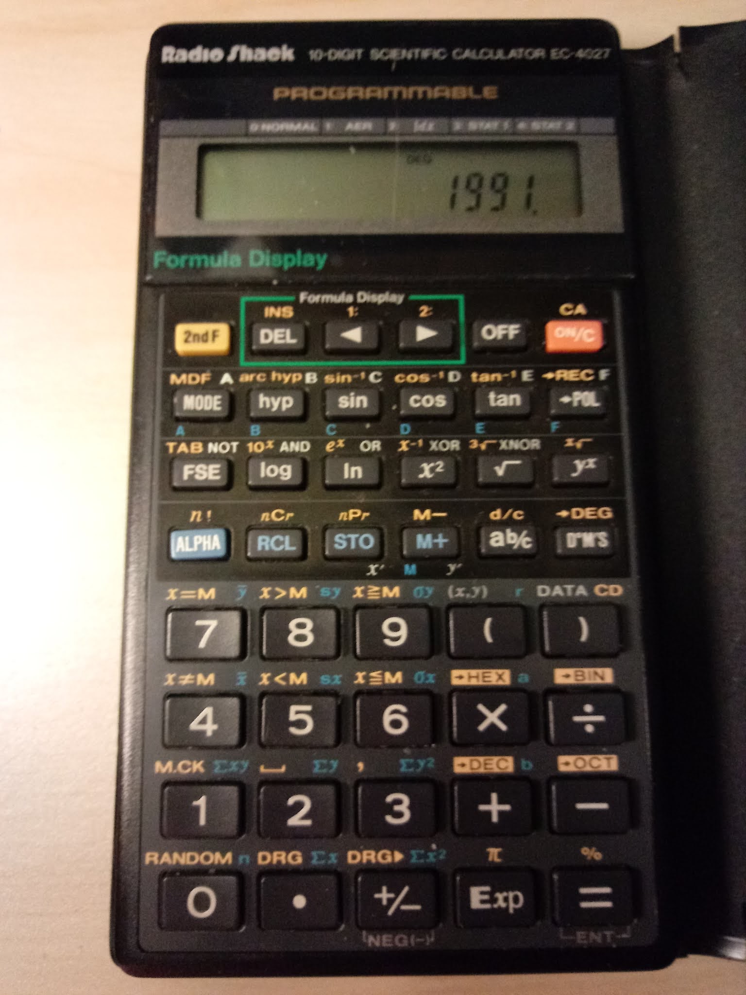 Eddie's Math and Calculator Blog: Retro Review: Radio Shack EC-4027