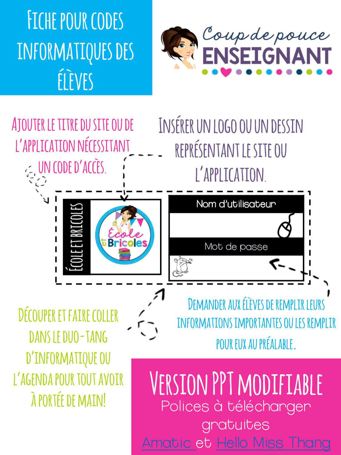 École et bricoles: Codes informatiques à portée de main