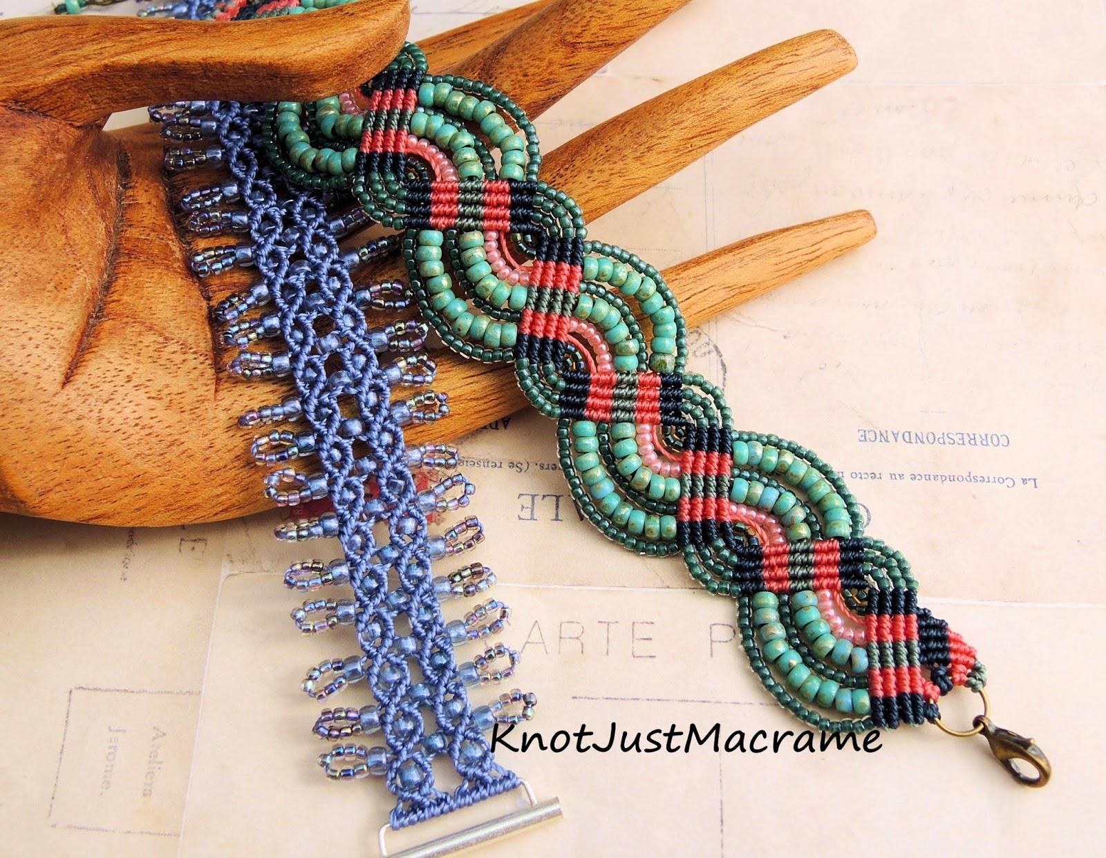 Knot Just Macrame by Sherri Stokey: Matubo Beads and Micro Macrame