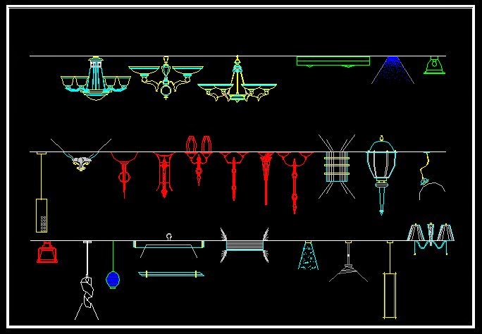 CAD Drawings Free Download: Lighting Symbols - CAD Drawings Download