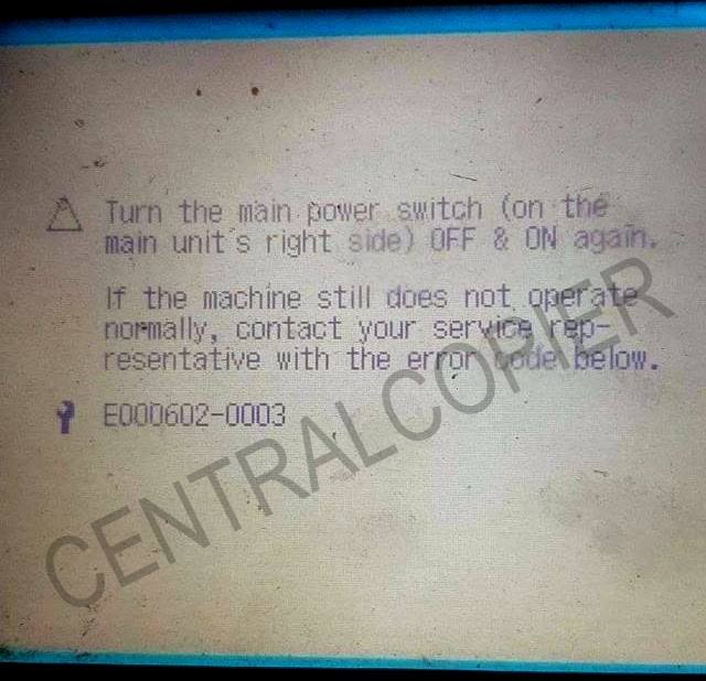 Cara Mengatasi Terjadinya Error E0602-0003 Pada iR5000/iR6000 - CENTRAL ...