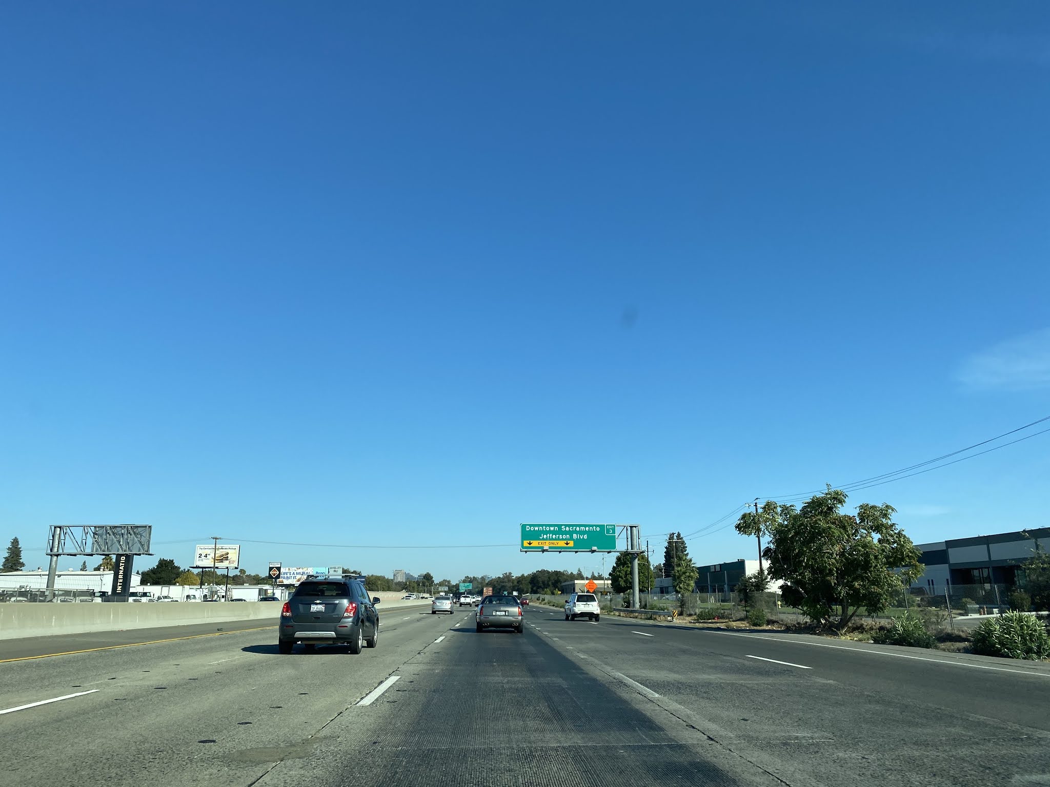 US Route 50 in West Sacramento and Sacramento (hidden Interstate 305)