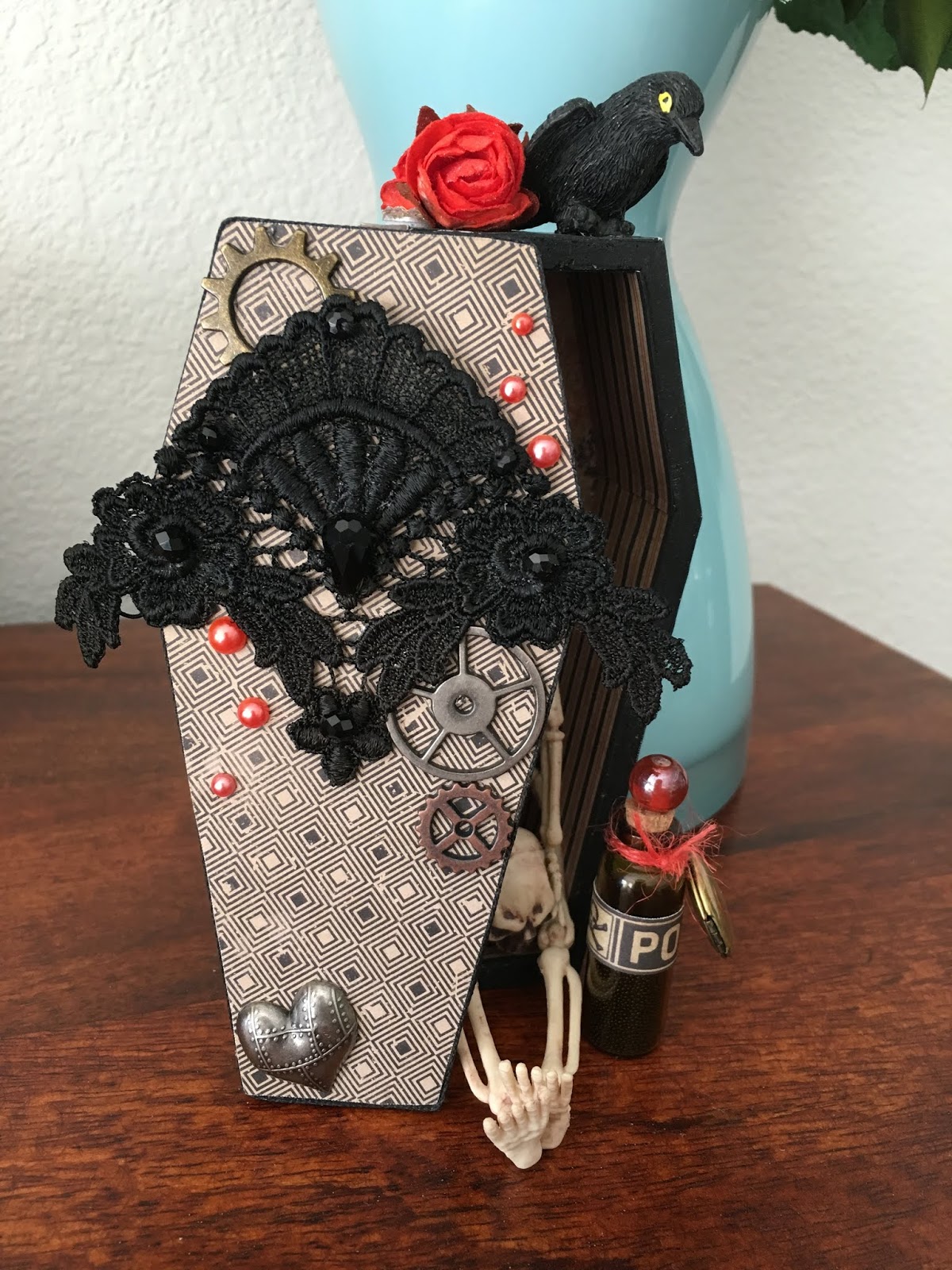 Poe's Final Mystery: An Altered Tim Holtz Coffin Box - Alice Scraps ...