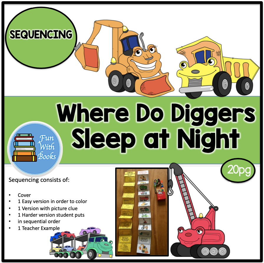 WHERE DO DIGGERS SLEEP AT NIGHT? SEQUENCING ~ Book Units by Lynn