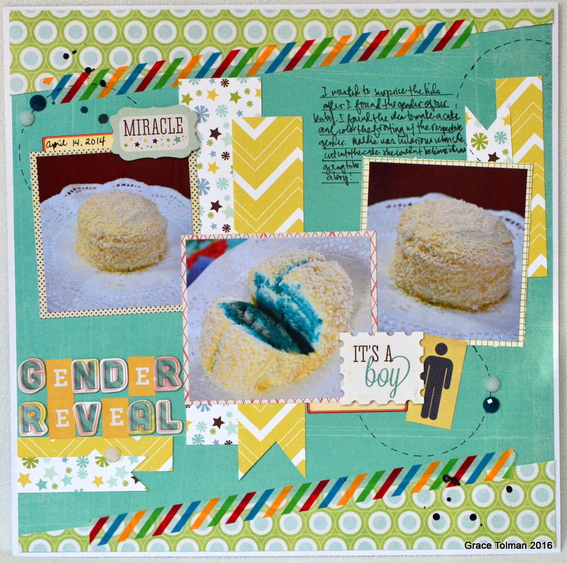 In my shoes: "Gender Reveal" layout