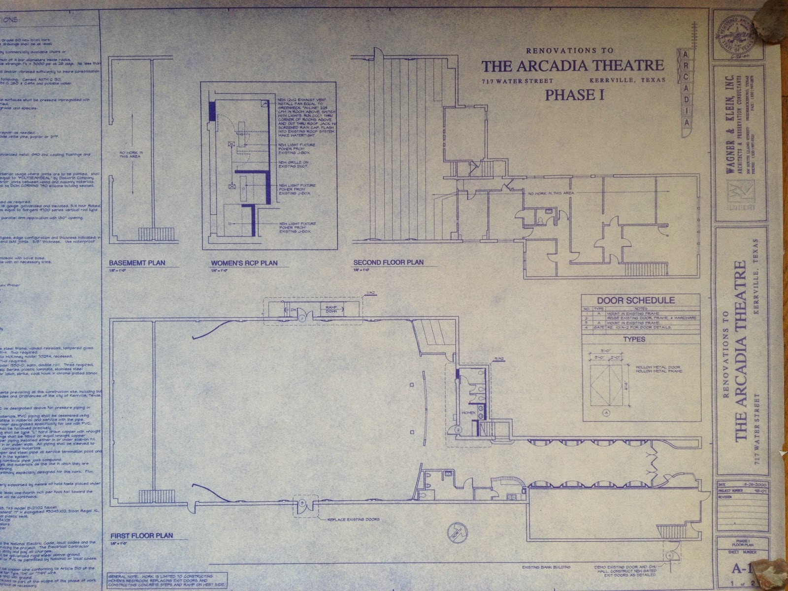 Joe Herring Jr.: Blueprints for Kerrville's Arcadia Theater
