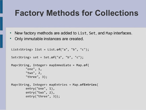How to create Immutable List, Set, and Map in Java? List.of(), Set.of ... How to create Immutable List, Set, and Map in Java? List.of(), Set.of ...