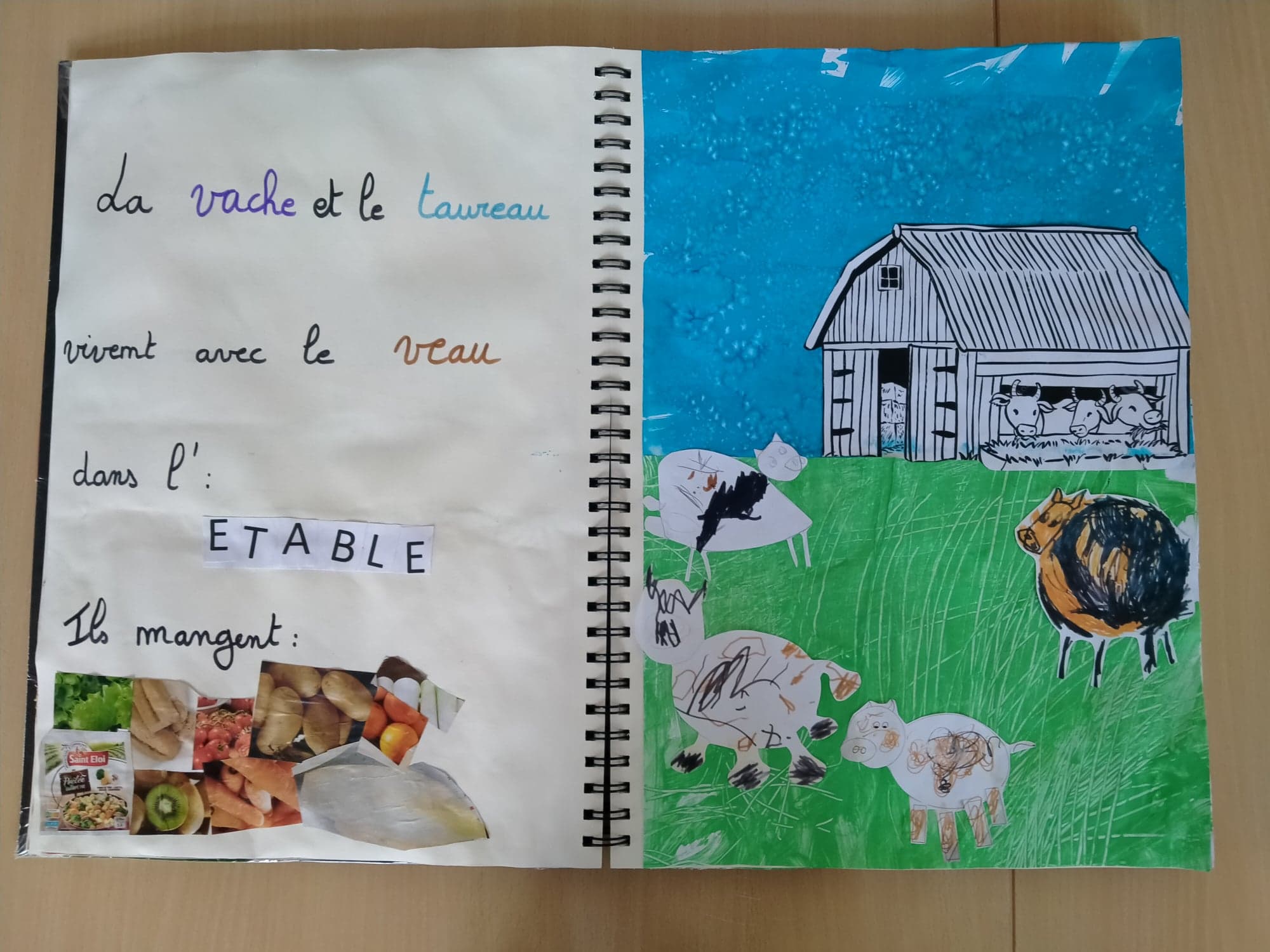 Maternelle 1 2 3: Nous découpons ce que mangent les animaux