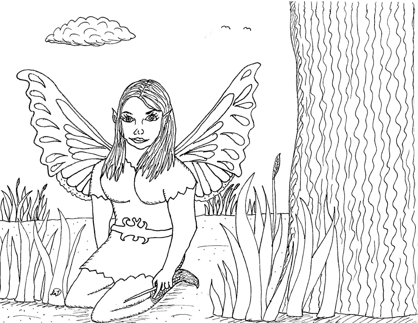 Robin's Great Coloring Pages: Tree Fairies, a type of Forest Fairy ...