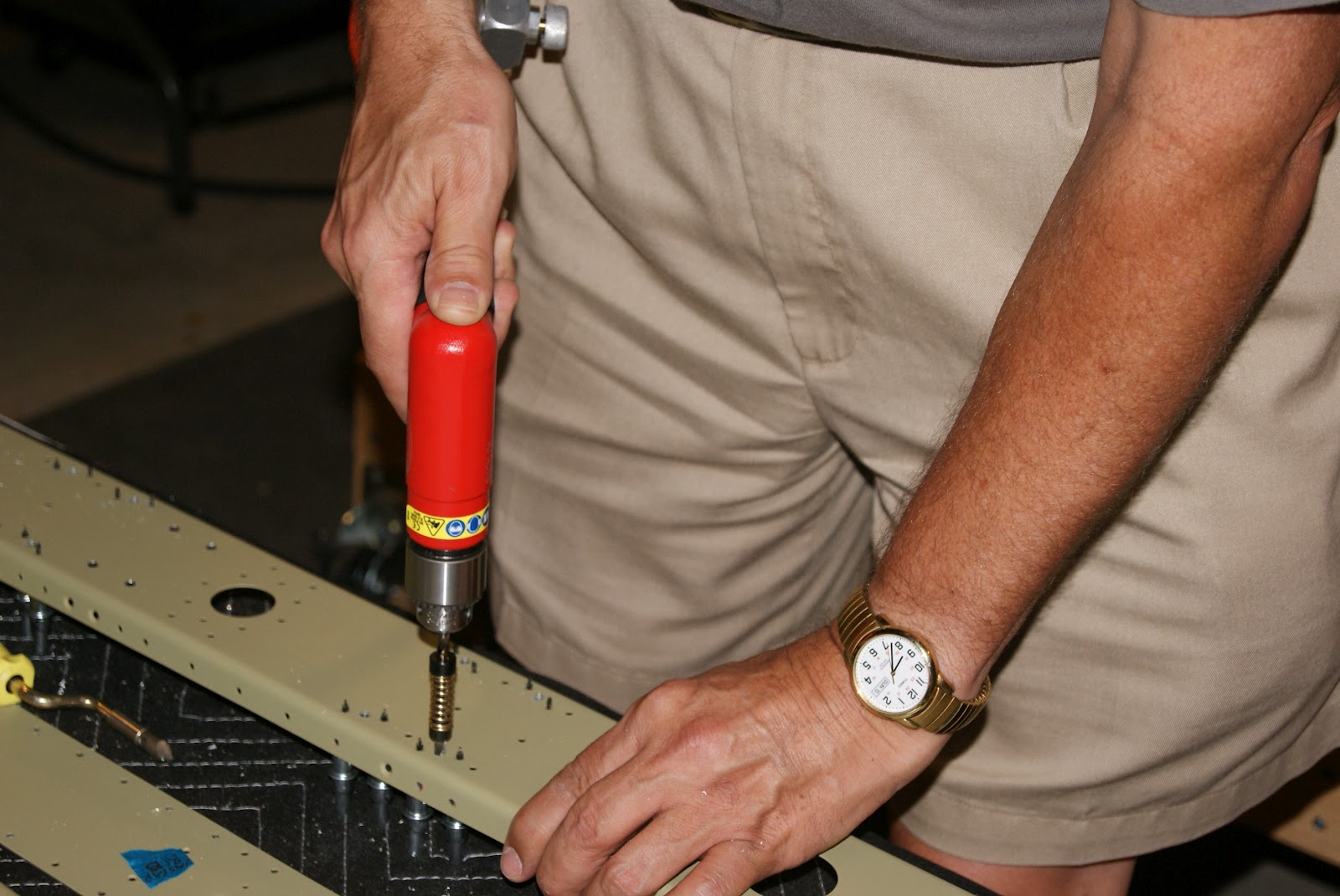 DOG Aviation John's RV-12 Blog: Match Drilling Of Counter Balance Arm