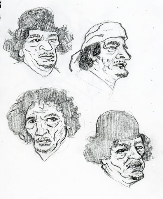 Sam Washburn Illustration: Muammar Gaddafi Illustration