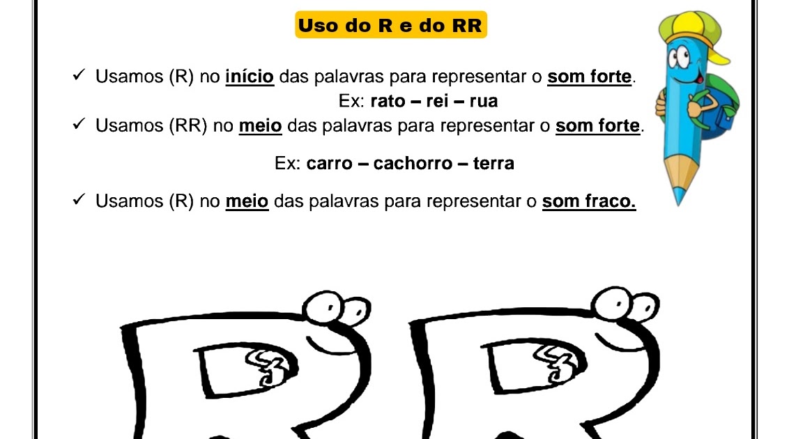 Blog Educação e Transformação: 👍 Ortografia: emprego da letra R e RR