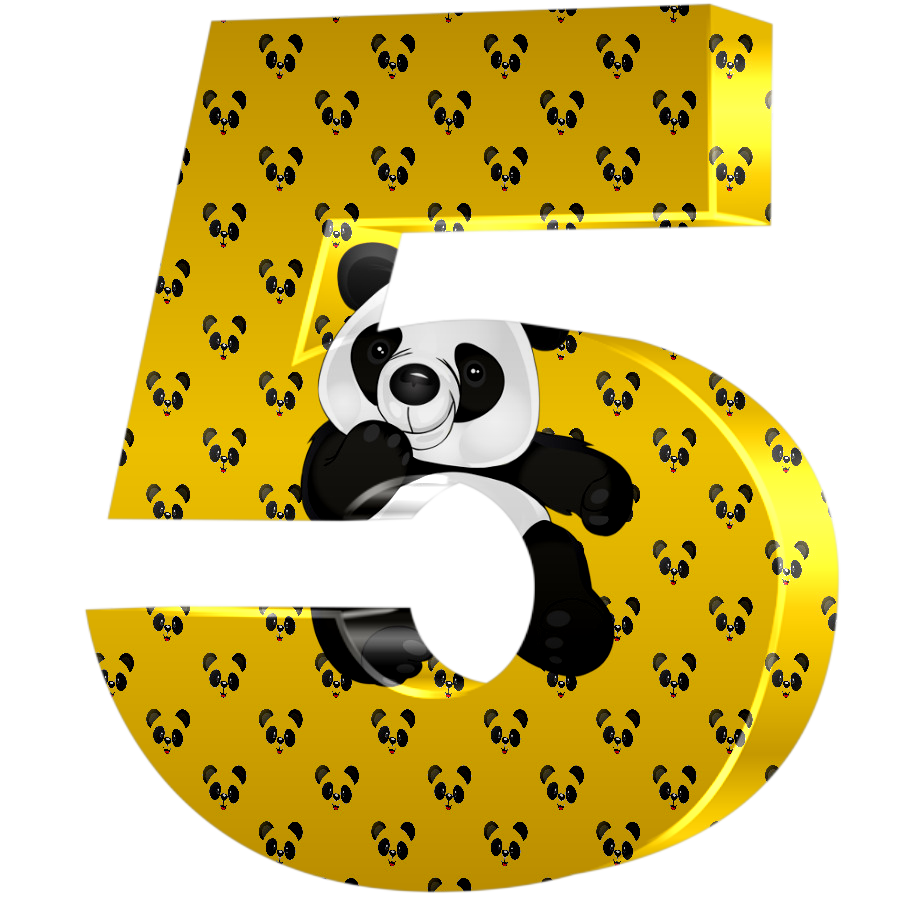 M. Michielin Alphabets: YELLOW PANDA BEAR ALPHABET, ICONS, NUMBERS PNG ...