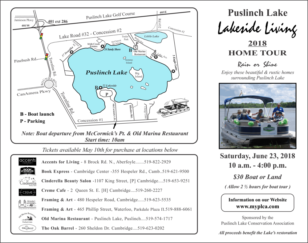One Tank Trips: Lakeside living tour, June 23 (2018), on Puslinch Lake